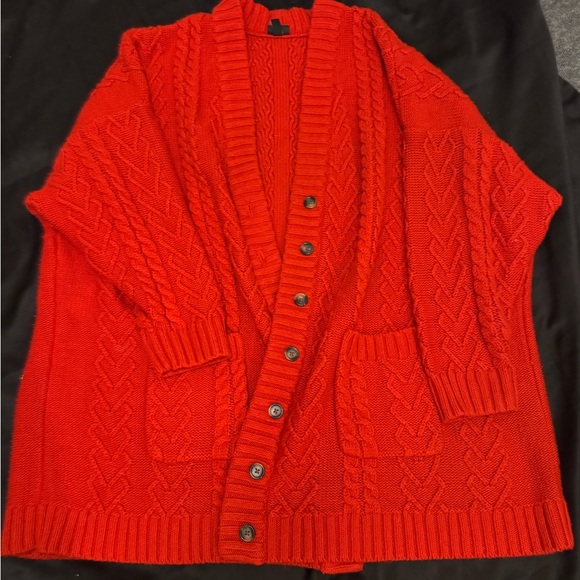 torrid | Sweaters | Torrid Red Cable Knit Cardigan Sweater | Poshmark